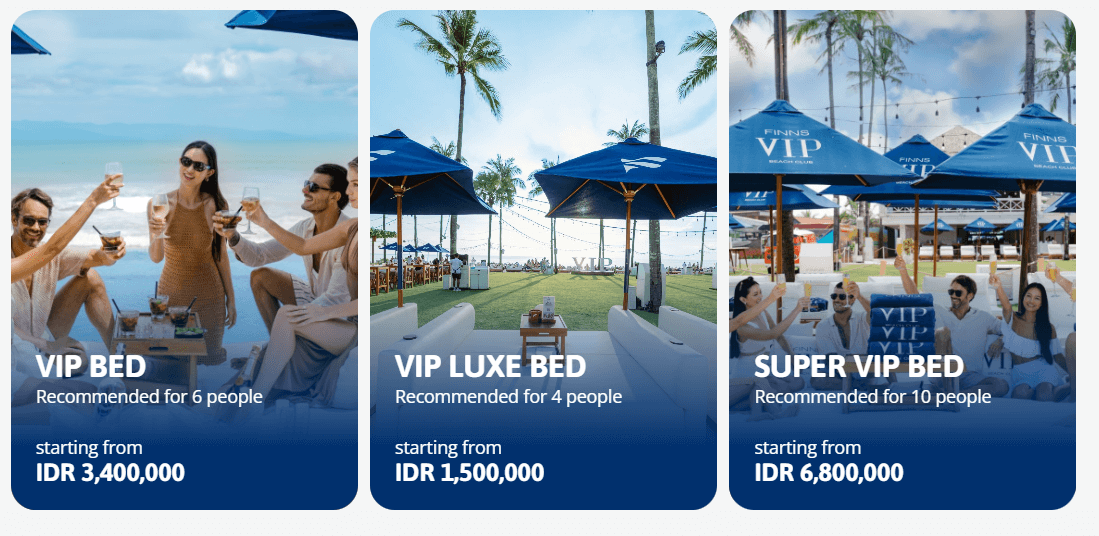 Finns Beach Club Bali Entry Fee | Pool cost | Daybed cost
